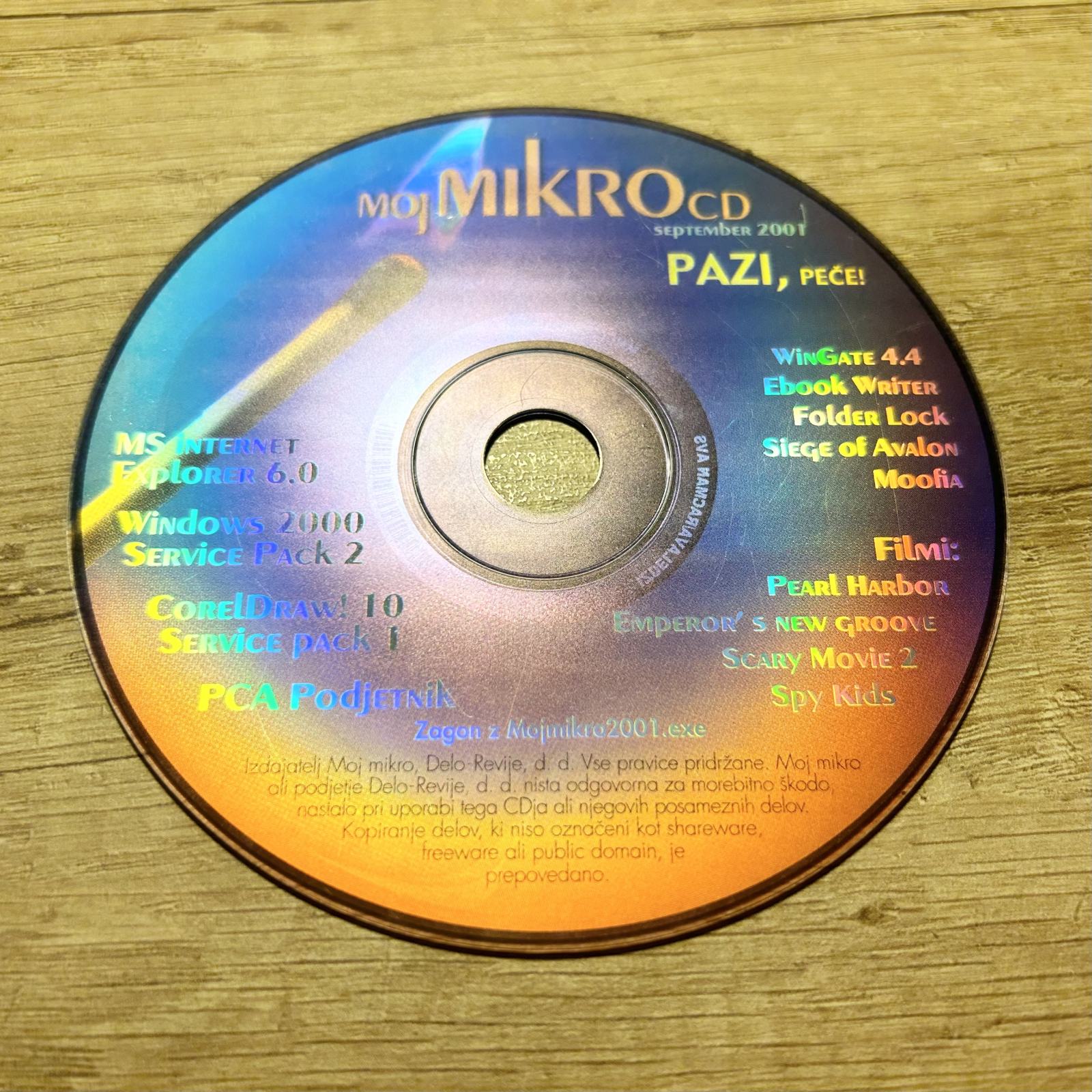 Originalni MOJ MIKRO CD - september 2001 - prodam