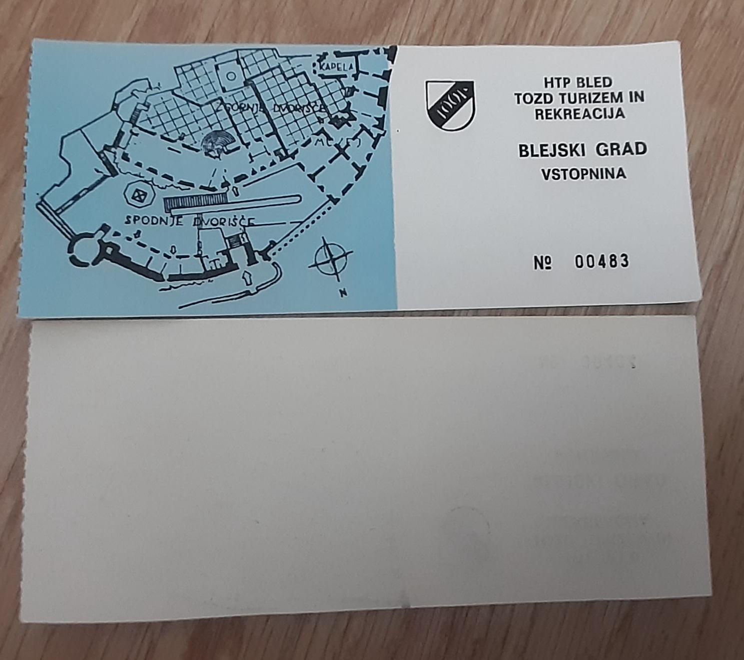 Stara vstopnica Blejski grad Bled