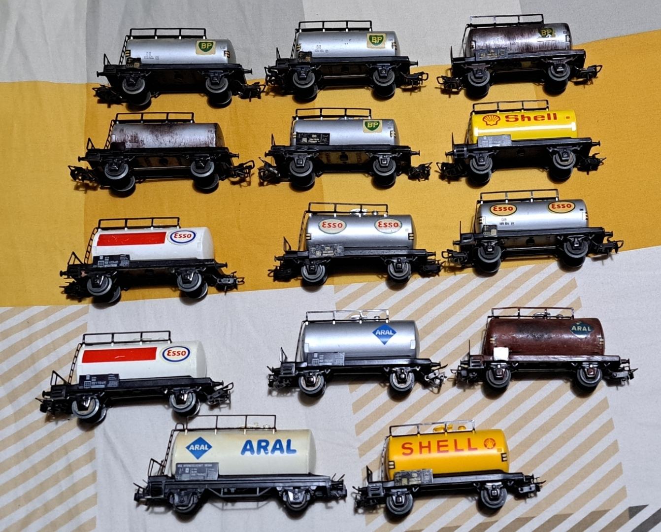 1:87 HO merilo Marklin cisterne ESSO ARAL BP SHELL