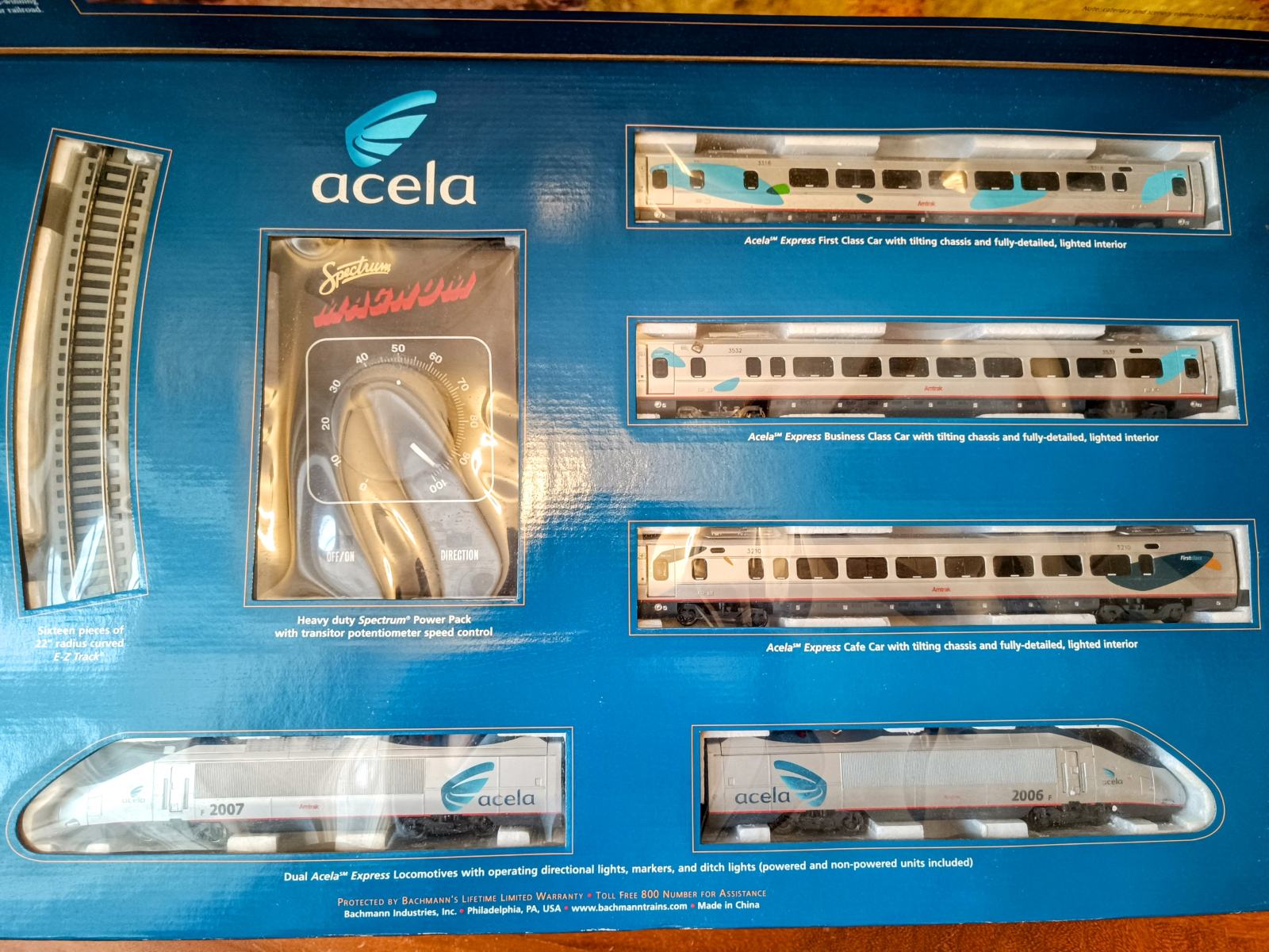 Komplet Bachmann Spectrum ACELA Express Amtrak H0