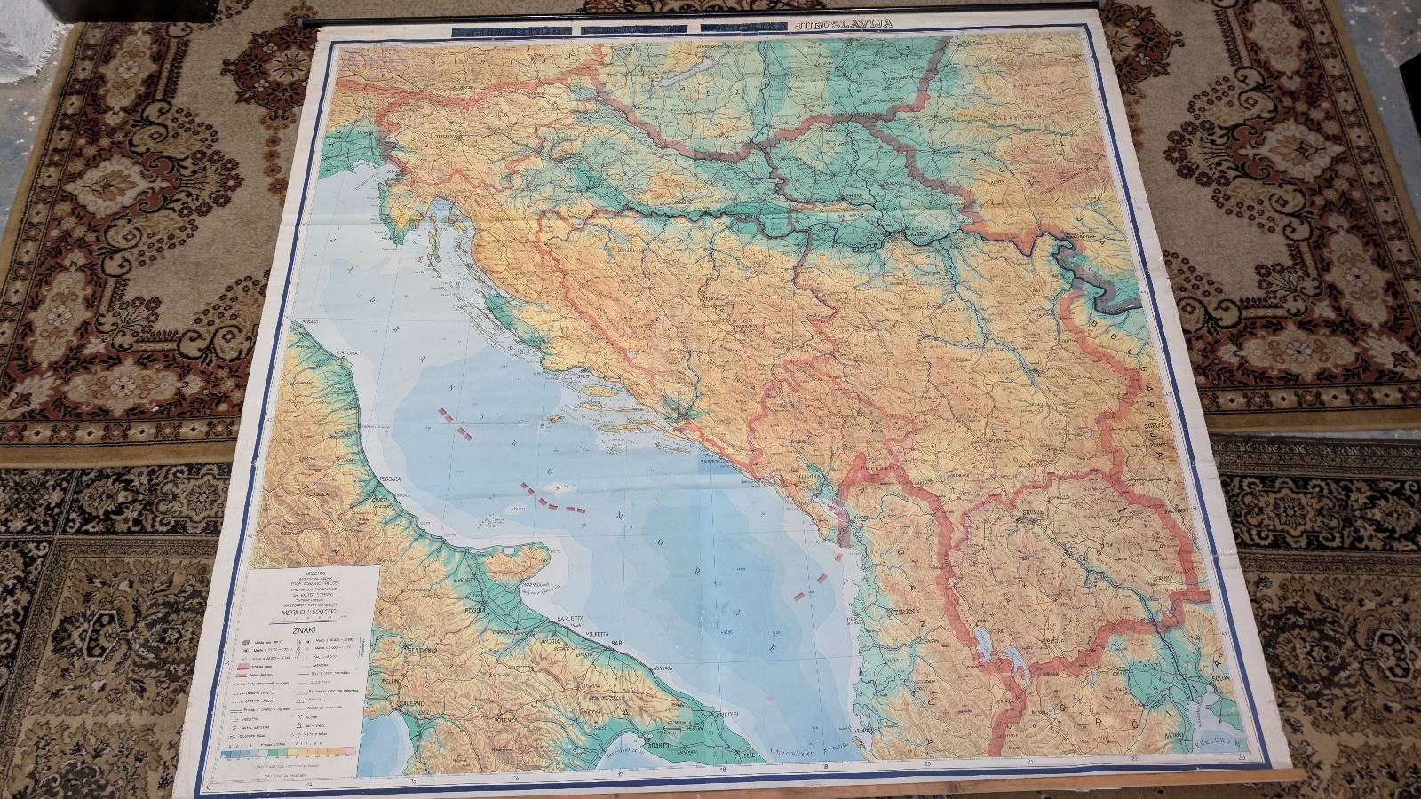 Šolski zemljevid Jugoslavije (SFRJ)