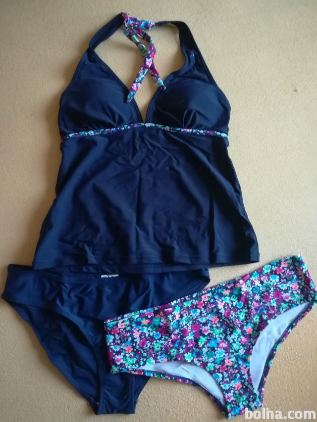 NOVE ženske kopalke TANKINI, CYGNUS, TROdelne, vel. 40