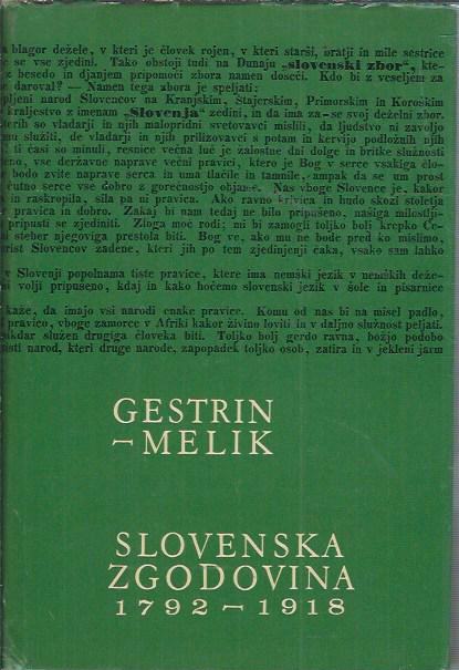 Slovenska zgodovina/ Ferdo Gestrin, Vasilij Melik