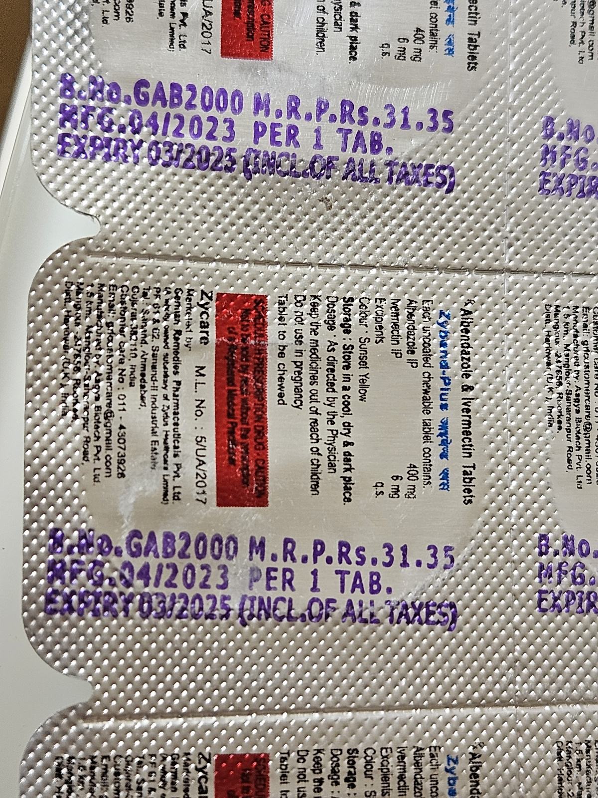 Tablete proti parazitom