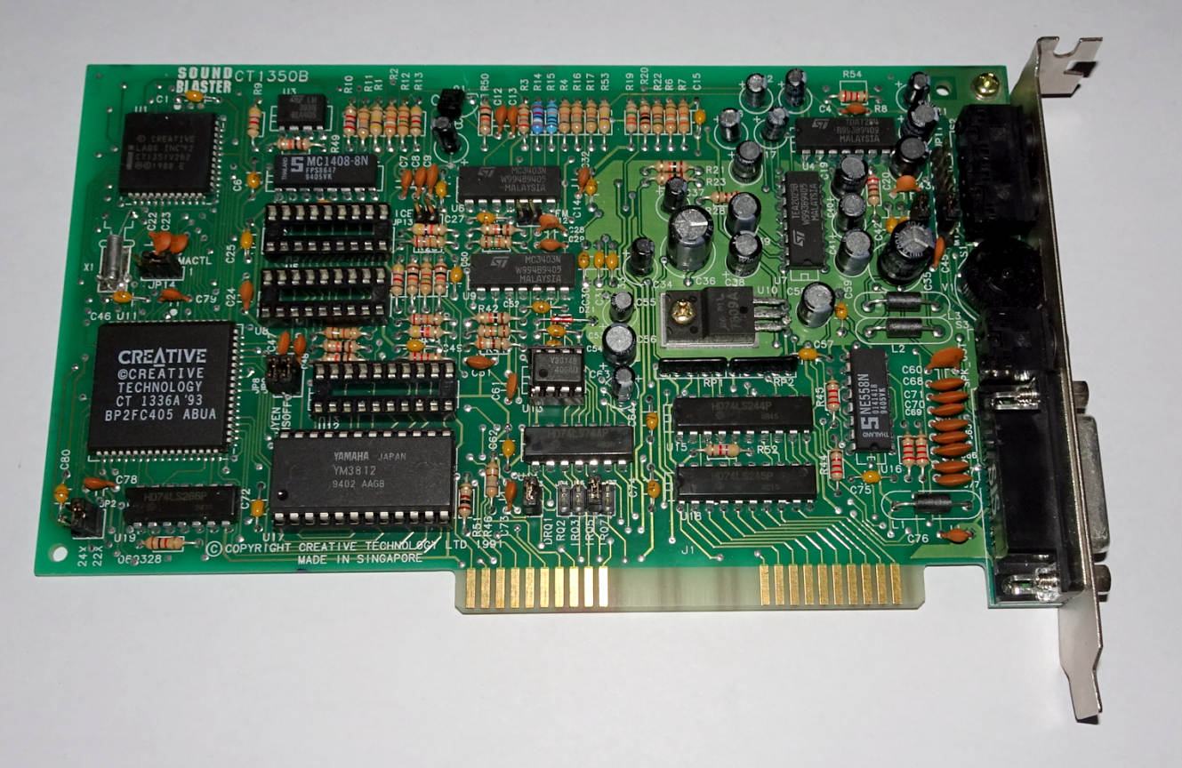 Creative Labs Sound Blaster 2.0 CT1350B 8-bit ISA Retro XT 286 386